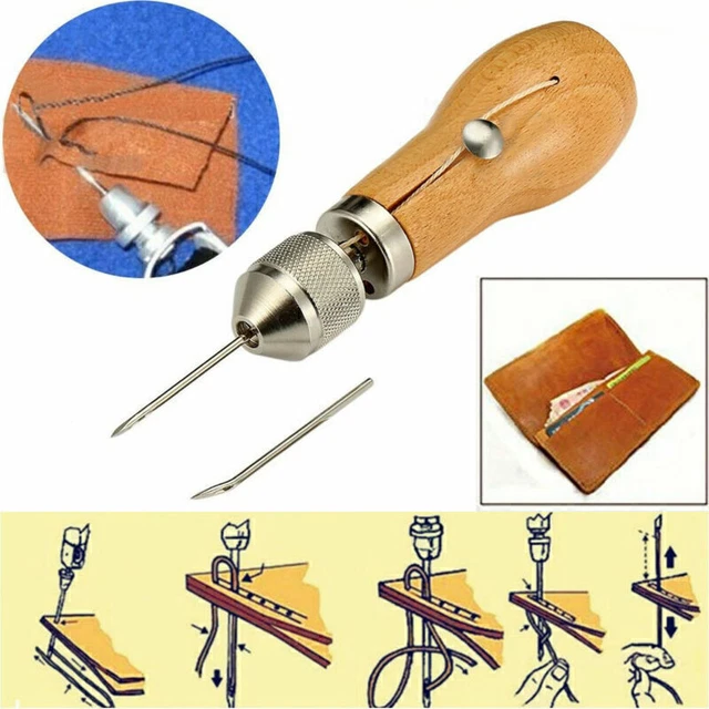 STICHING SPEEDY STITCHER Sewing Awl Needle Tool Kit For Leather Sail ...