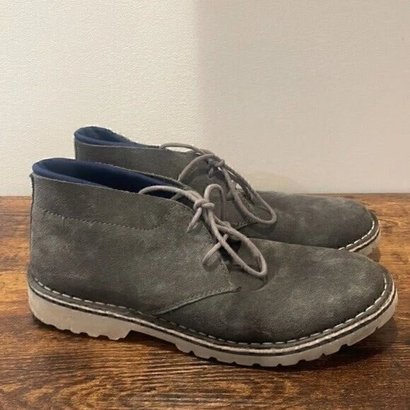 KENNETH COLE GRAY suede lace up boots size 9.5 men £24.85 - PicClick UK