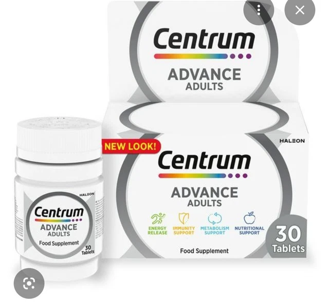 CENTRUM ADVANCE 50 Plus Multivitamin A-Zinc 30 Tablets £10.75 - PicClick UK