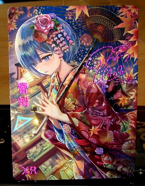 REM RE :ZERO Traditionnelle CARTE RARE Anime Waifu Holo Foil Card EUR ...
