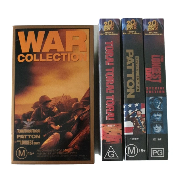 WAR COLLECTION VHS 20th Century Fox Tora !Tora !Tora ! PATTON & The ...