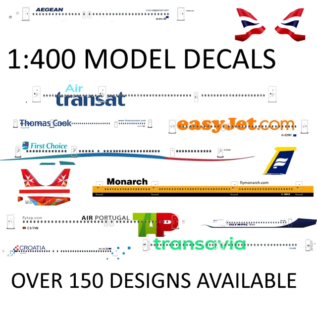 NEW STOCK 1:400 Decals for custom aircraft model - A320/A330/737/757 ...