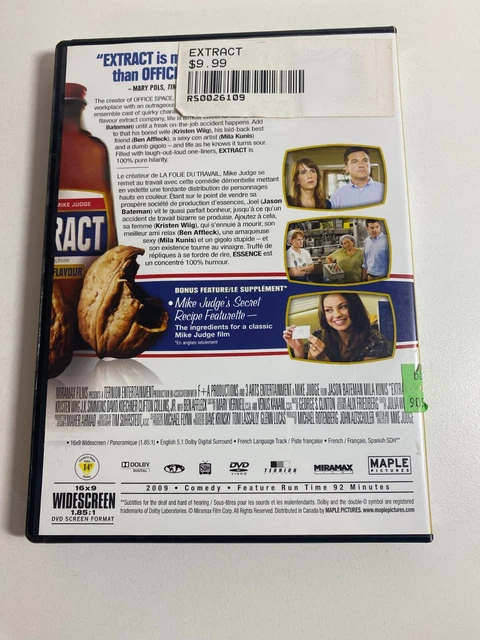 EXTRACT BILINGUAL JASON Bateman Former Rental (DVD) *Comedy/Crime* $3. ...