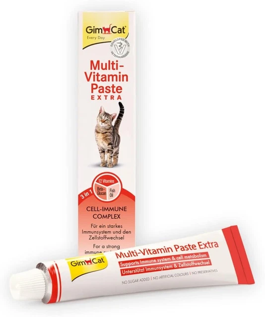 GIMCAT MULTI-VITAMIN PASTE: Cell Protection, Beta-glucan, Fish Oil £36. ...