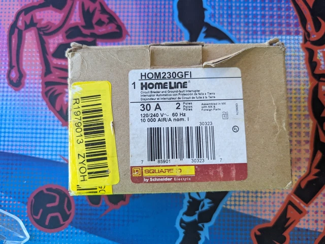 SQUARE D HOM230GFI Homeline 30 Amp 2-Pole GFCI Circuit Breaker New $65. ...