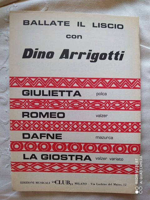 DINO ARRIGOTTI &BALLATE Il Liscio" - Album 4 Spartiti (1974) - Ed. Club ...