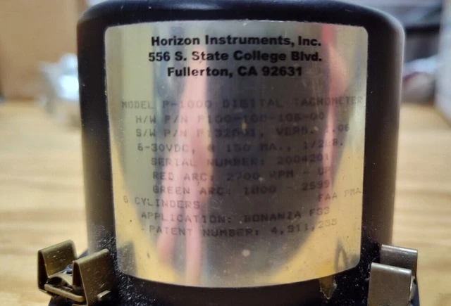 HORIZON INSTRUMENTS P-1000 Digital Tachometer p100-100-106-00 ...