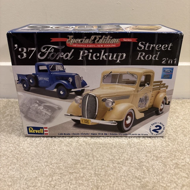 REVELL '37 FORD Pickup Street Rod 2' n 1 Toy Car Plastic Model Kit 1:25 ...