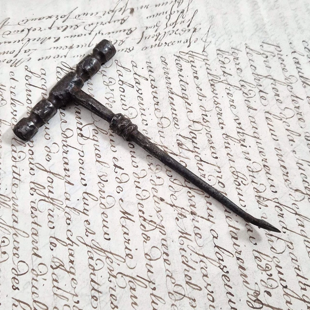 ANCIEN TIRE BONDE de tonnelier fer forgé - XVIIIe EUR 85,00 - PicClick FR