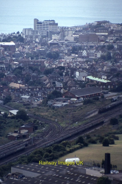 PHOTO - RAILWAY junction and Folkestone Town Centre from Dover Hill ...