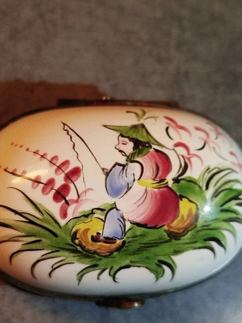 *RARE* BOITE TABAC À Priser Faïence De St Clément Fin 18 Emes Signée ...