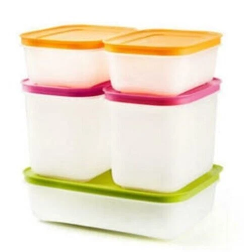 TUPPERWARE FREEZER Keeper Starter Set of 5 Snowflake Freezer Mate New ...