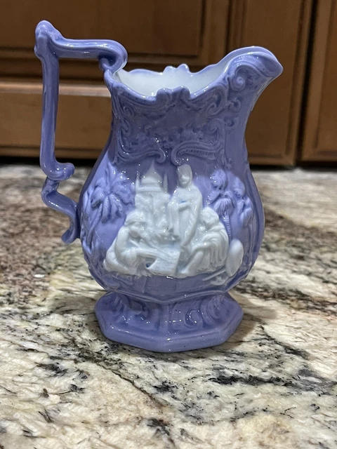 ANTIQUE SAMUEL ALCOCK 19th Century Purple Creamer Mini Jug Indian Or ...