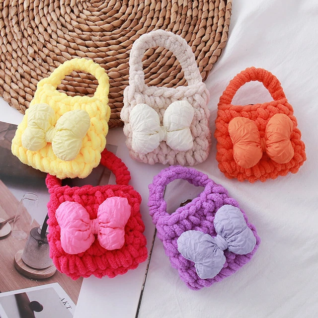 SAC DE RANGEMENT Pour Écouteurs Tissé Au Crochet 5 Couleurs Sac De ...