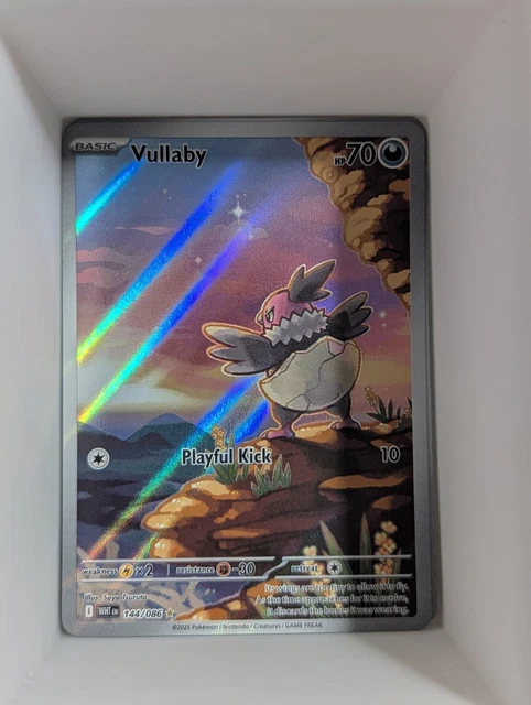 POKÉMON TCG 2025 White Flare VULLABY 144/086 Illustration Rare Pack ...