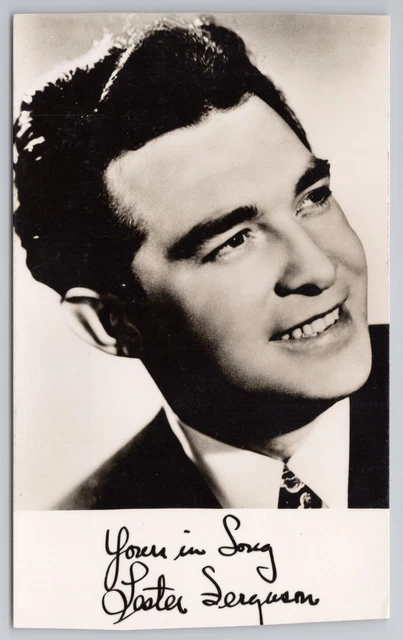 LESTER FERGUSON SIGNED Real Photo Postcard Vintage 1950s Opera Singer ...