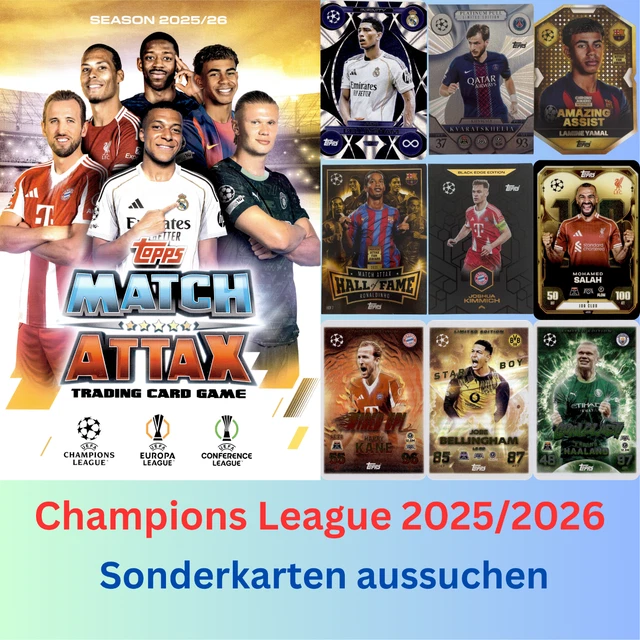 TOPPS MATCH ATTAX Champions League 2025/2026 25/26 - Carte speciali a scelta EUR 1,99 - PicClick IT