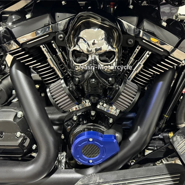 2025 2026 SKULL Air Cleaner Filter Street Bob For Harley 117/121 Low ...