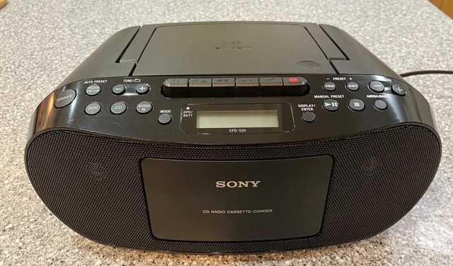 SONY CFD-S50 CD Player Cassette Recorder AM/FM Radio Portable Stereo ...