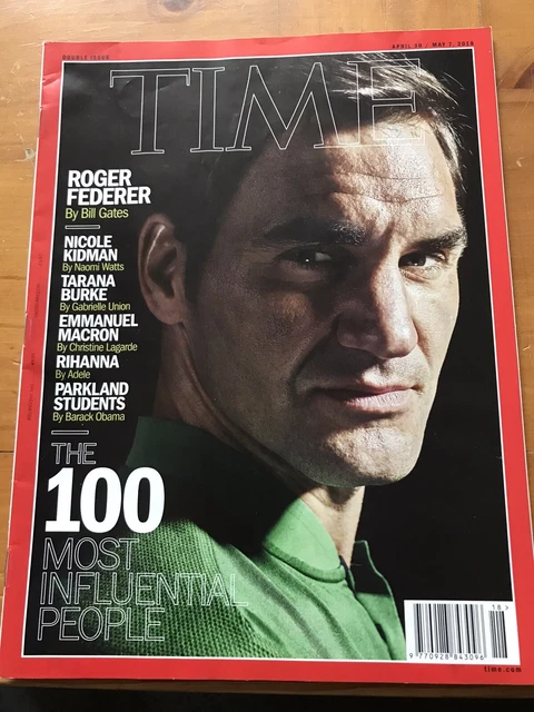 TIME MAGAZINE 2018 Roger Federer Tennis 100 Most Influential Rihanna ...