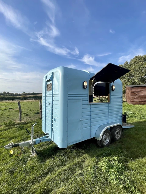 HORSE BOX, CATERING trailer Conversion, Rice Box, Blue, Newly ...