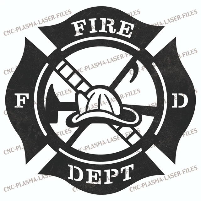 FIREMAN DXF SIGN for Plasma Laser Waterjet Router Plotter Cut Vector ...