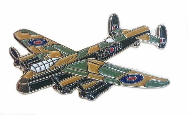 RAF LANCASTER BOMBER Metal Enamel Pin Badge WW2 WWII Royal Air Force £2 ...