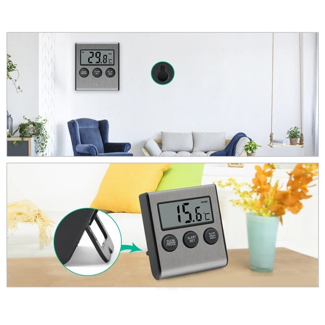 PRÉCIS POUR RÉFRIGÉRATEUR congélateur thermomètre avec écran LCD MaxMin Re £20.12 - PicClick UK