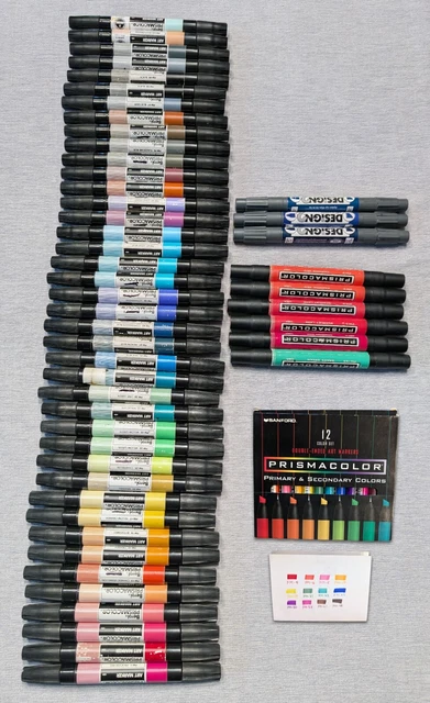 LOT OF 62 Vintage 1980's Prismacolor & Eberhard Faber Dual Tip Art ...