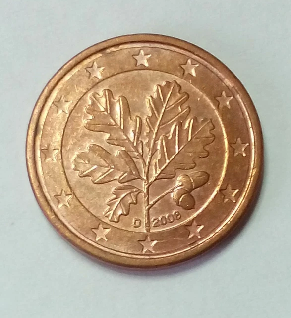 EURO BRD 2008 1ct Präg. D München (75) 0,01€ Ein-Cent-Münze gelaufen ...