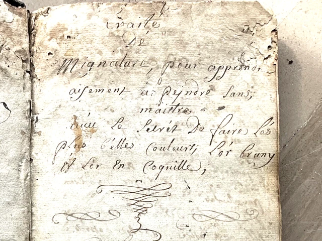 CLAUDE BOUTET Livre Manuscrit Traité De Miniature Pour Apprendre Sans ...