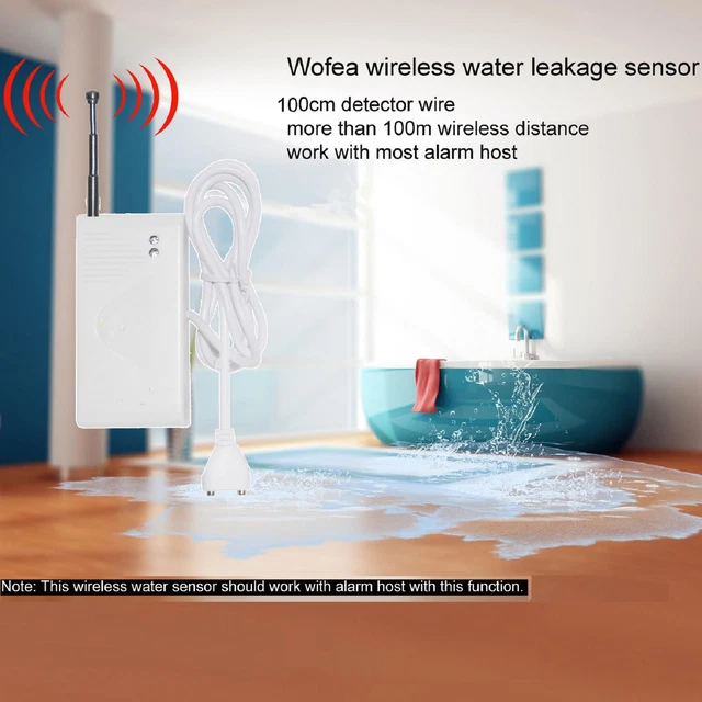 433MHZ WIRELESS WATER Leakage Sensor Water Leaks Intrusion Detector ...