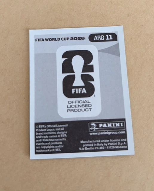 PANINI FIFA WORLD Cup 2026 Sticker - Exequiel Palacios - Argentina ...