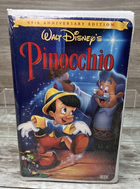 WALT DISNEY'S PINOCCHIO 60th Anniversary Edition VHS Clamshell - STILL ...