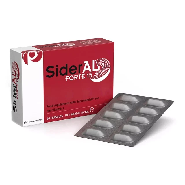 SIDERAL FORTE Iron 15mg +Vitamin C, Dietary Supplement x30caps £33.59 ...