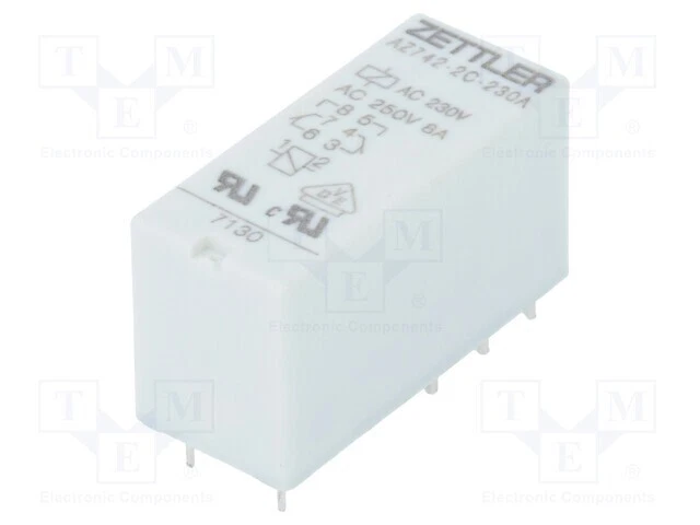 RELAY: ELECTROMAGNETIC 8A/250VAC US Coil: 230VAC 10A AZ742-2C-230A ...