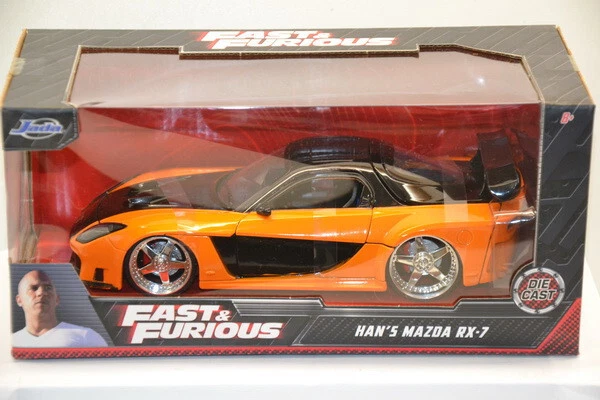 JADA TOYS 1:24 Fast & Furious Han's Mazda RX-7 Modell 253203058 in OVP ...
