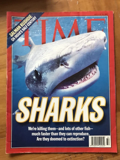 TIME MAGAZINE 1997 Super Sharks White Extinction Salman Rushdie Moscow ...