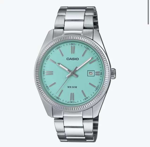 CASIO ‘TIFFANY BLUE' Watch | Brand New in Box | MTP-1302PD-2A2VEF FREE🚛 ...