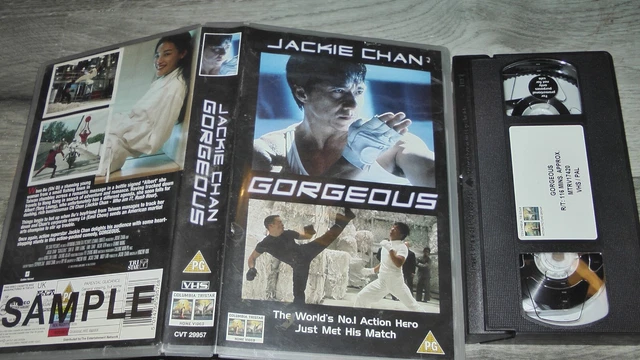 GORGEOUS JACKIE CHAN VHS Big Box Timecode Sample Dealer Rental Tape TBC ...