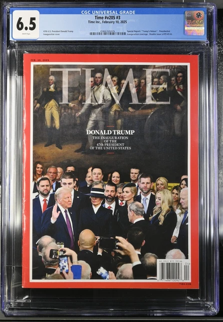 PRESIDENT DONALD TRUMP 47th President Inauguration Time Magazine CGC 6. ...