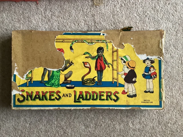 VINTAGE SNAKES & Ladders Board Game Spears 1930’s Teaching Morals £9.50 ...