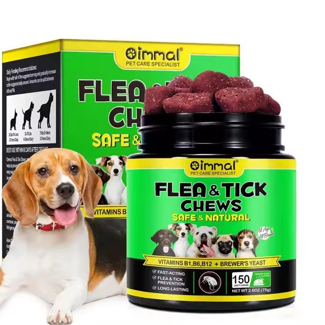 FLEA AND TICK Natural Prevention for Dogs Chewable, Flea & T ick 150 ...