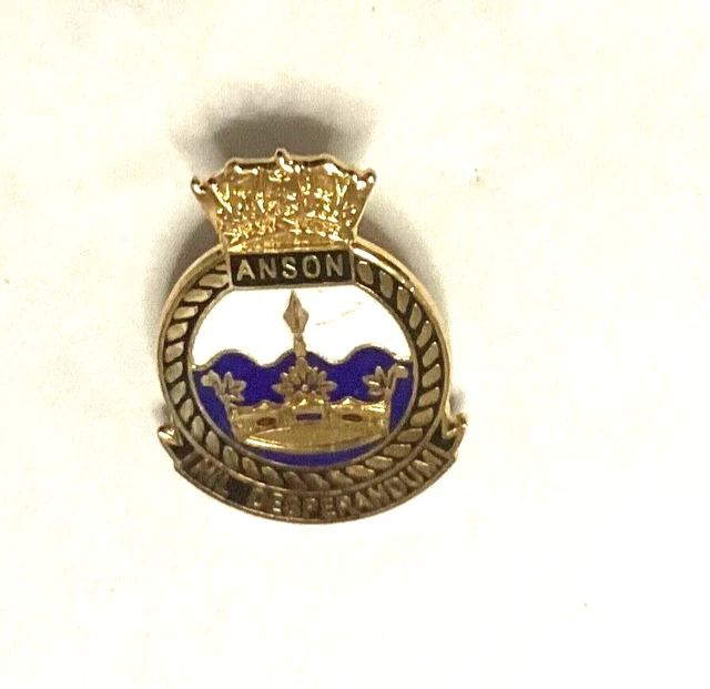 HMS ANSON King George V Class Battleship WWII - Enamel Badge EUR 4,09 ...