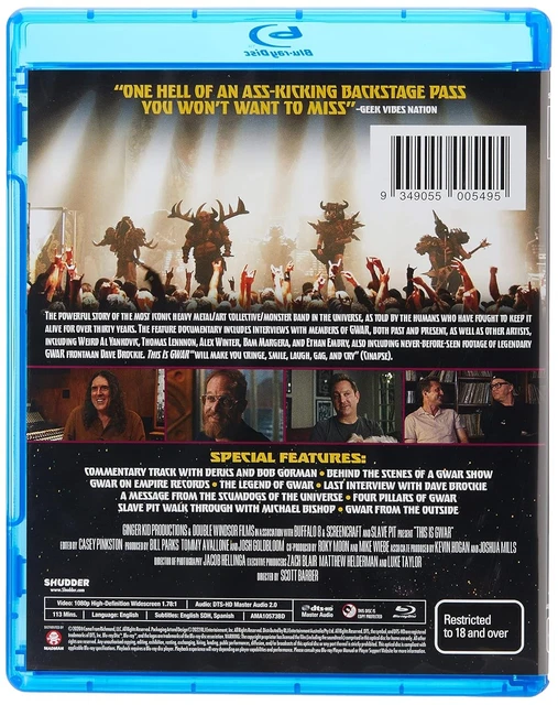 THIS IS GWAR Documentary (Blu-ray) Ethan Embry Dave Brokie Jon Freeman ...