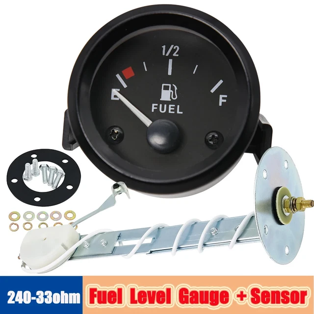 2'' 52MM CAR Fuel Gauge with 240-33 ohms Fuel level Float Sensor ...