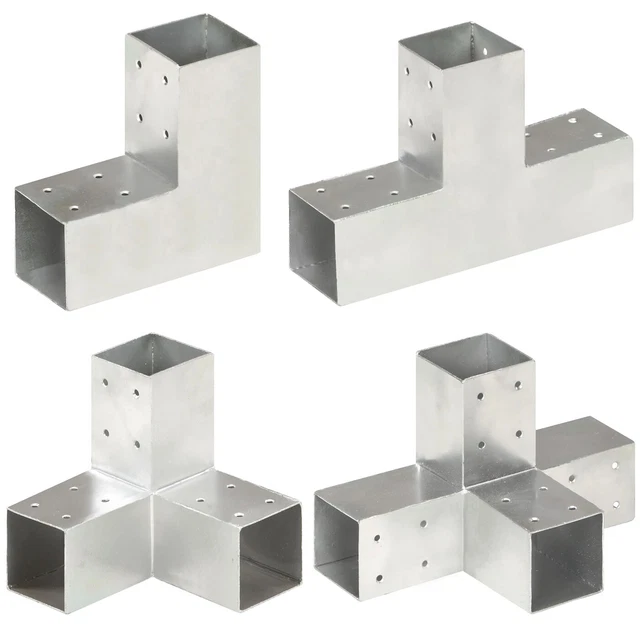 HOLZVERBINDER STAHL VERZINKT Pfostenverbinder für Pfosten Eckverbinder ...