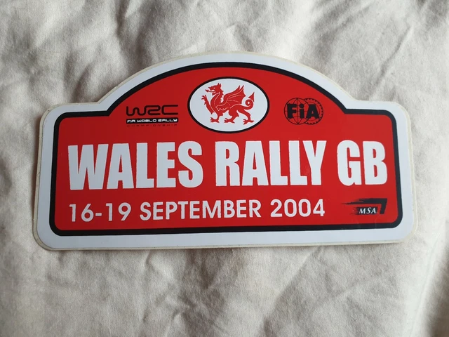 2004 WALES RALLY GB FIA WRC OFFICIAL STICKER World Rally Championship £ ...