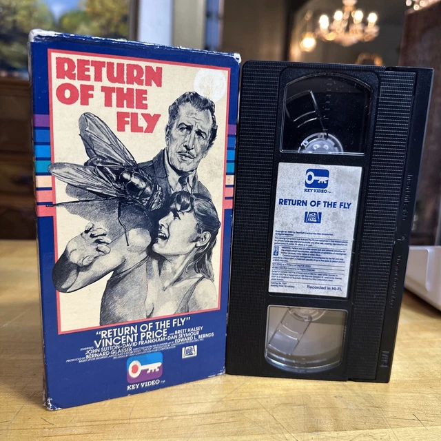 VHS RETURN OF THE FLY 1959 / 1985 KEY Video FIRST PRINTING VINCENT ...