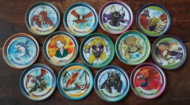 DIGIMON RAPPERS LOT Of 31 Digital Monsters Metal Pogs Tazos 2 Inch Mgic ...